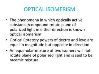 Optical isomerism organic chemistry.pptx