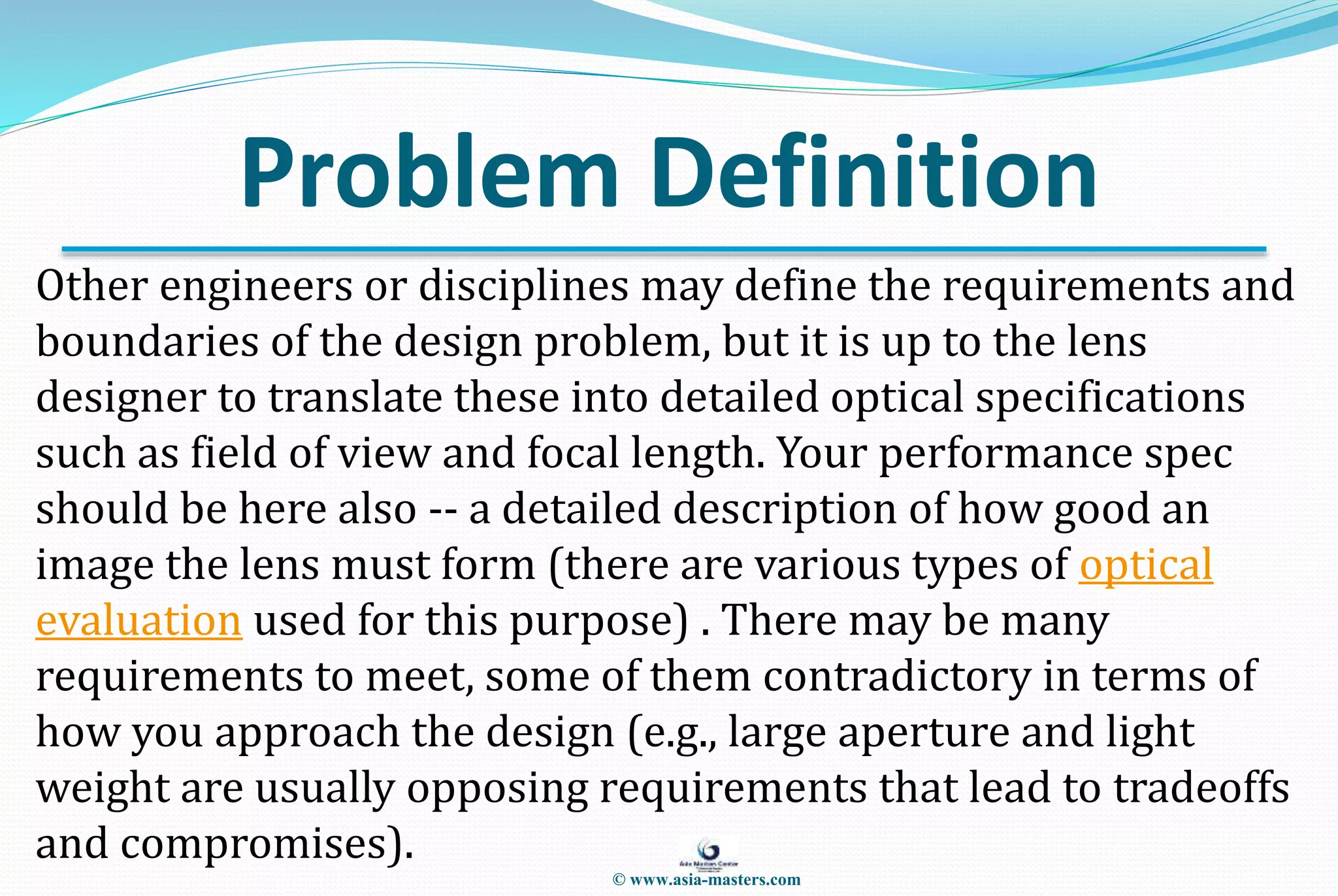 Optical Lens Design - Safety & Regulations | PPTX