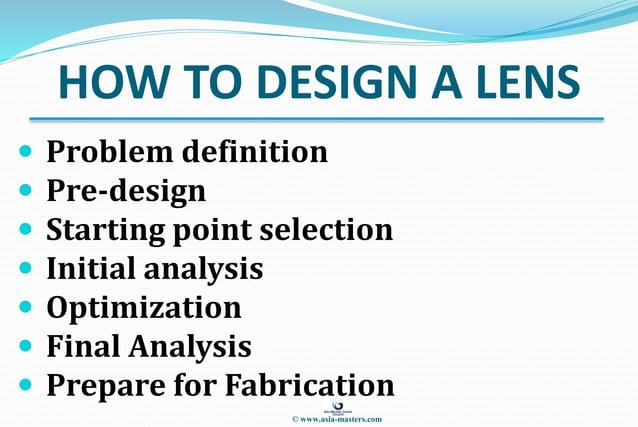 Optical Lens Design - Safety & Regulations | PPTX
