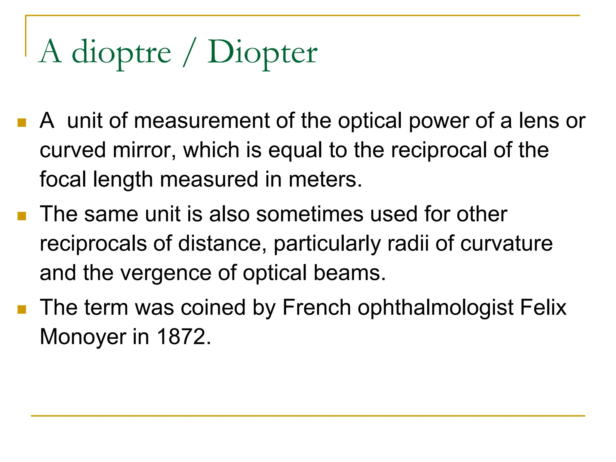 optical lens (spherical and clindercal lenses and properties , prism ...