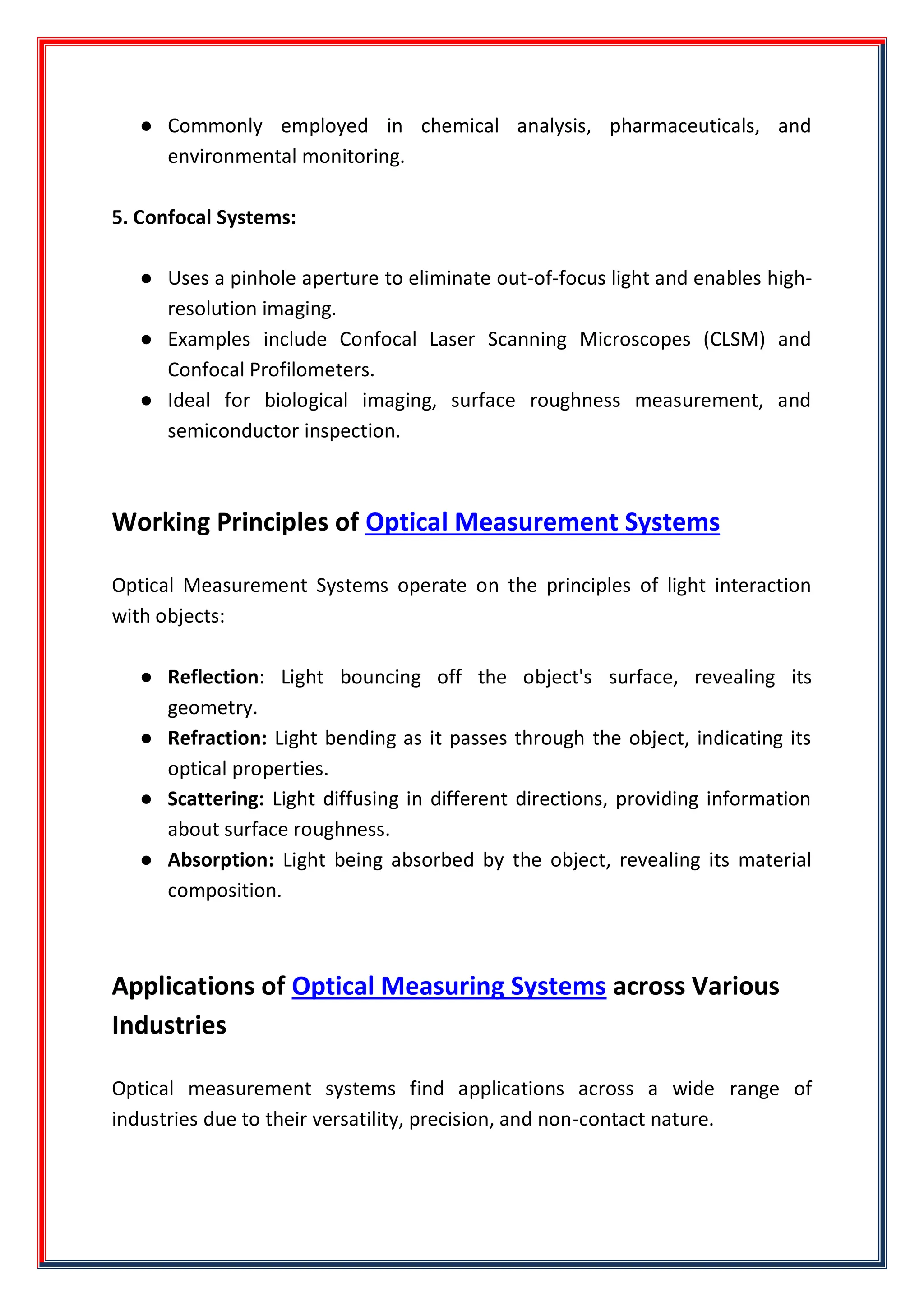 Optical Measurement System Complete Overview - VIEW Micro Metrology | PDF | Physics | Science