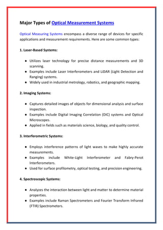 Optical Measurement System Complete Overview - VIEW Micro Metrology | PDF