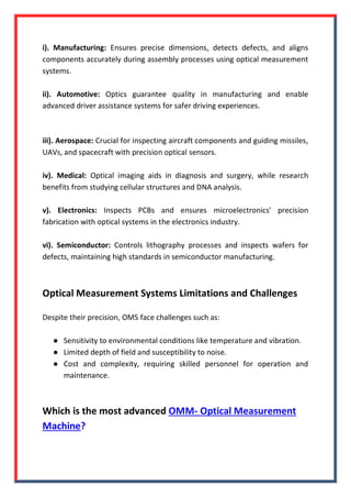 Optical Measurement System Complete Overview - VIEW Micro Metrology | PDF