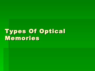 Optical memories | PPT