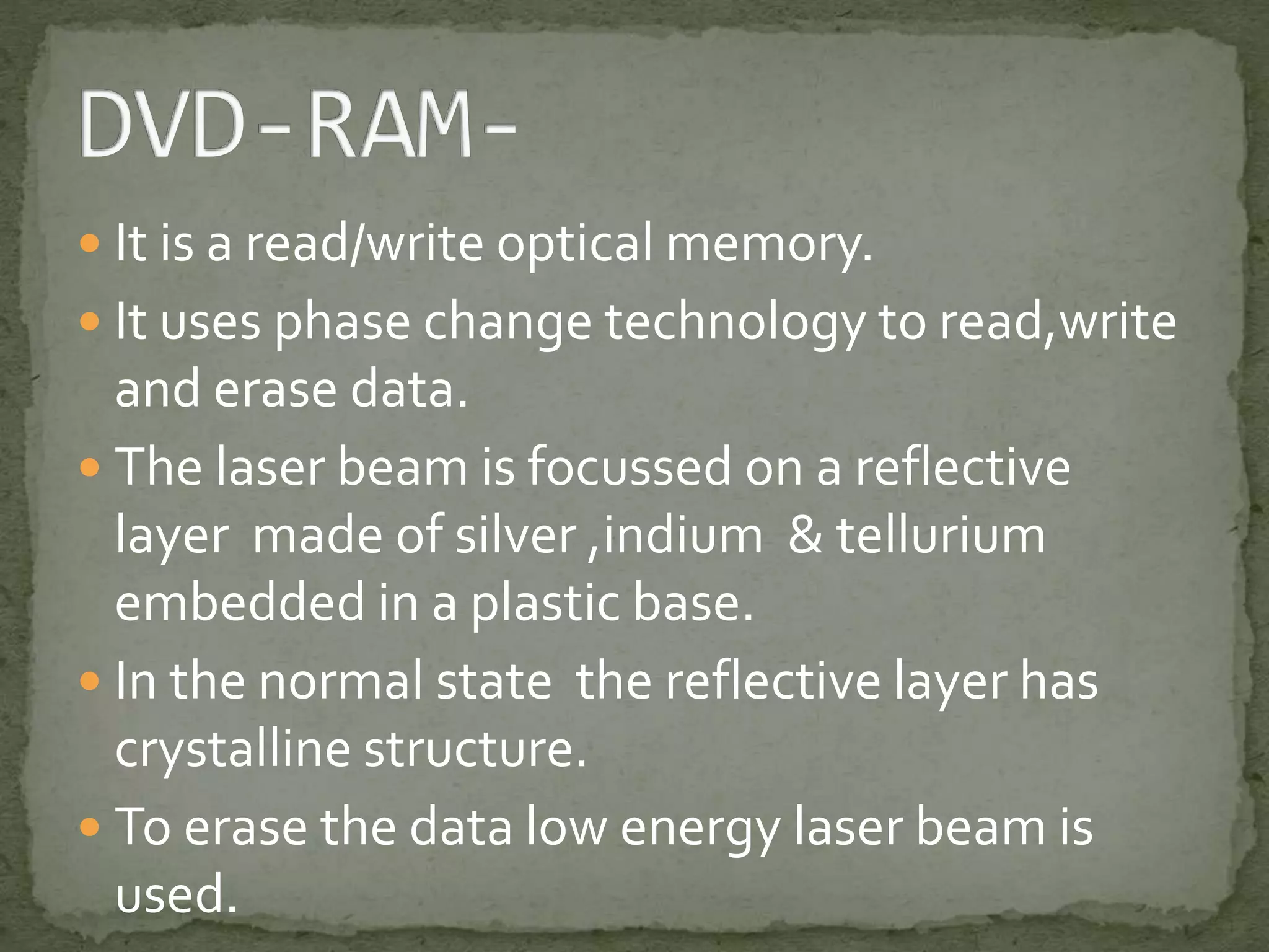 Optical memory by sonal | PPTX