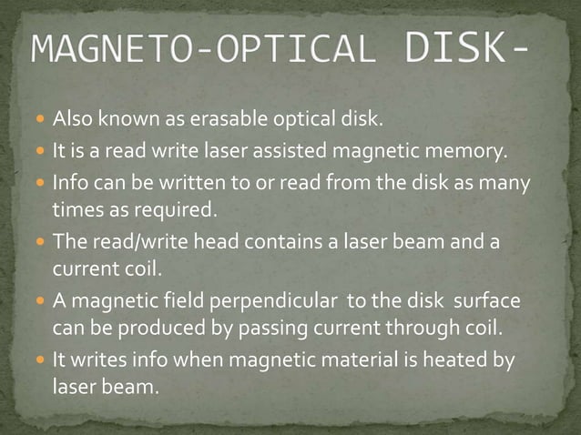 Optical memory by sonal | PPT