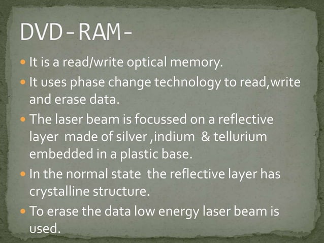 Optical memory by sonal | PPT
