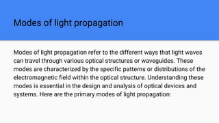 OPTICAL MODES AND CONFIGURATION.pptx | Physics | Science