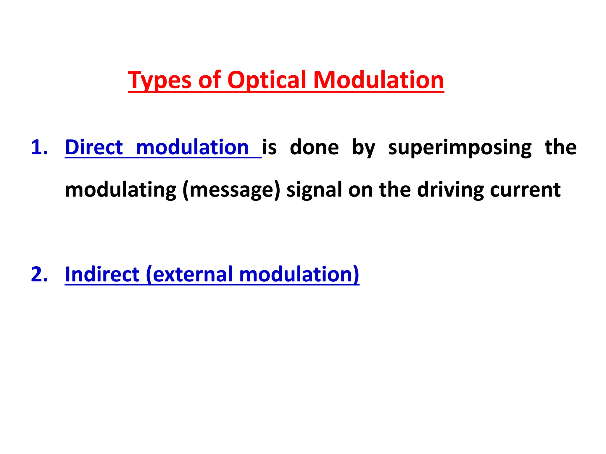 Optical Modulation _ external and internal | PDF