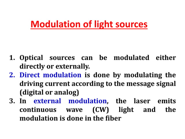 Optical Modulation _ external and internal | PDF