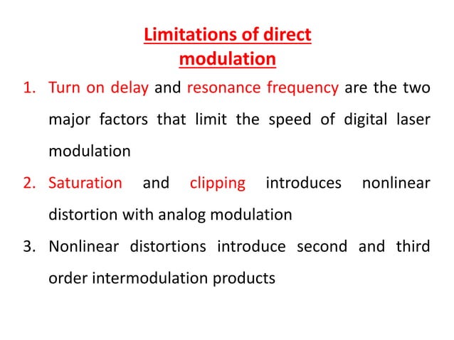 Optical Modulation _ external and internal | PDF