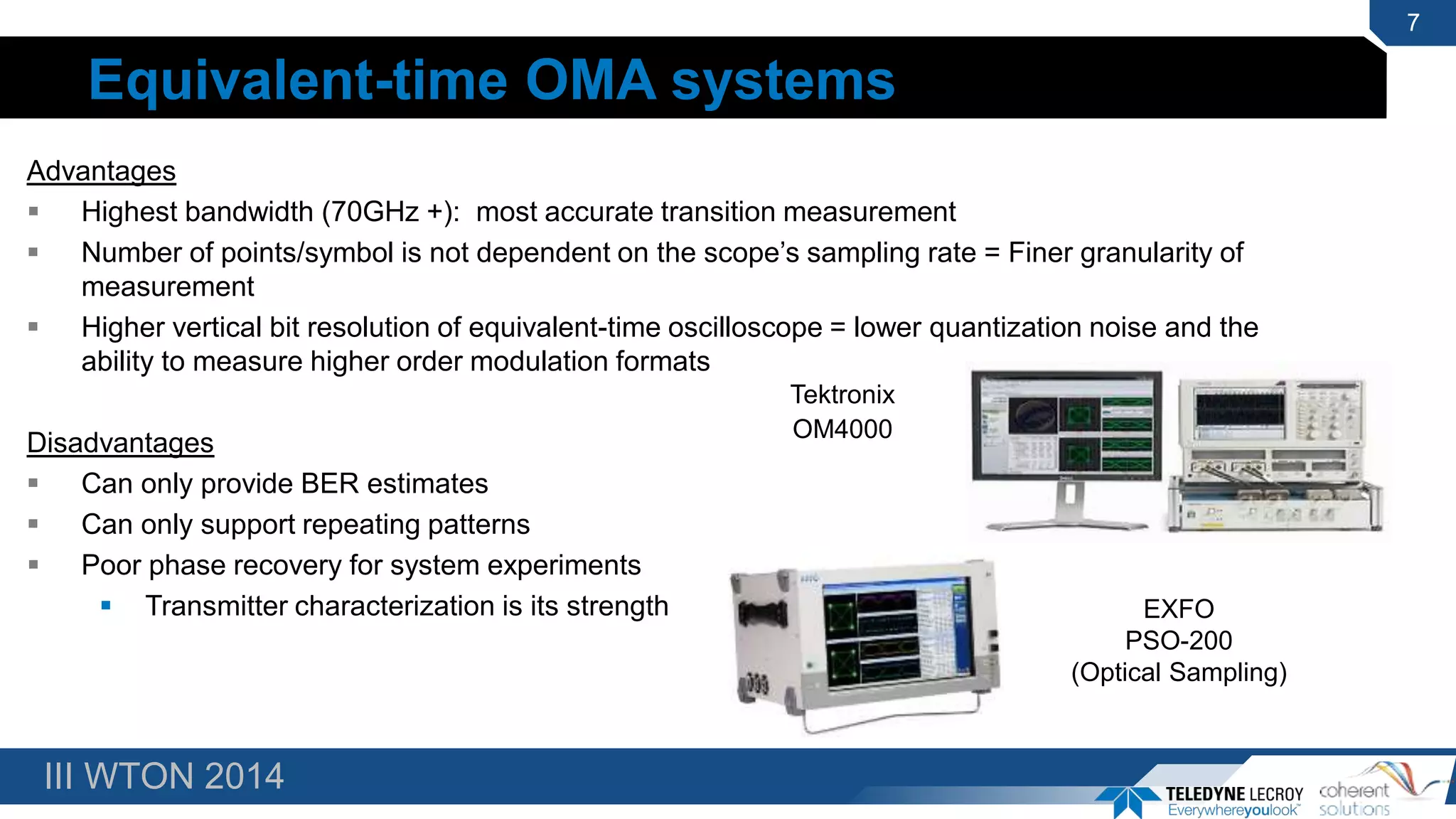 Optical Modulation Analysis (OMA) Present and Future | PPTX