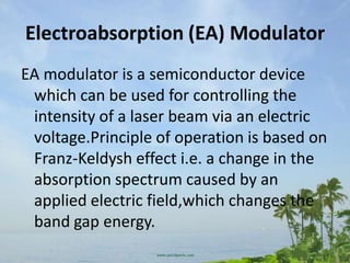 Optical modulator (8,12,17,29) | PPTX