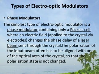 Optical modulator (8,12,17,29) | PPTX
