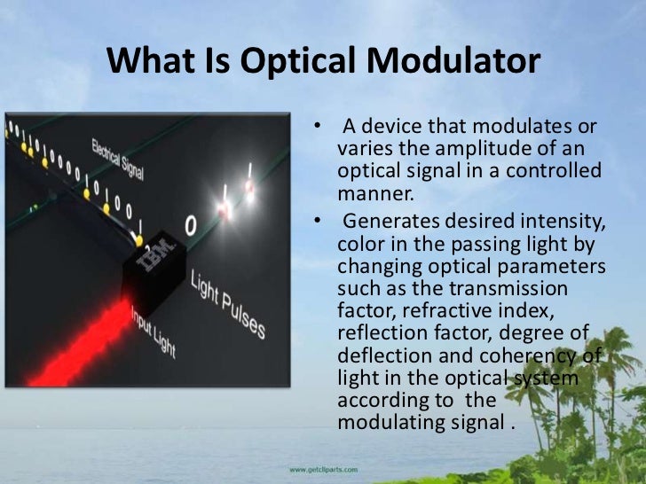 Optical modulator (8,12,17,29)