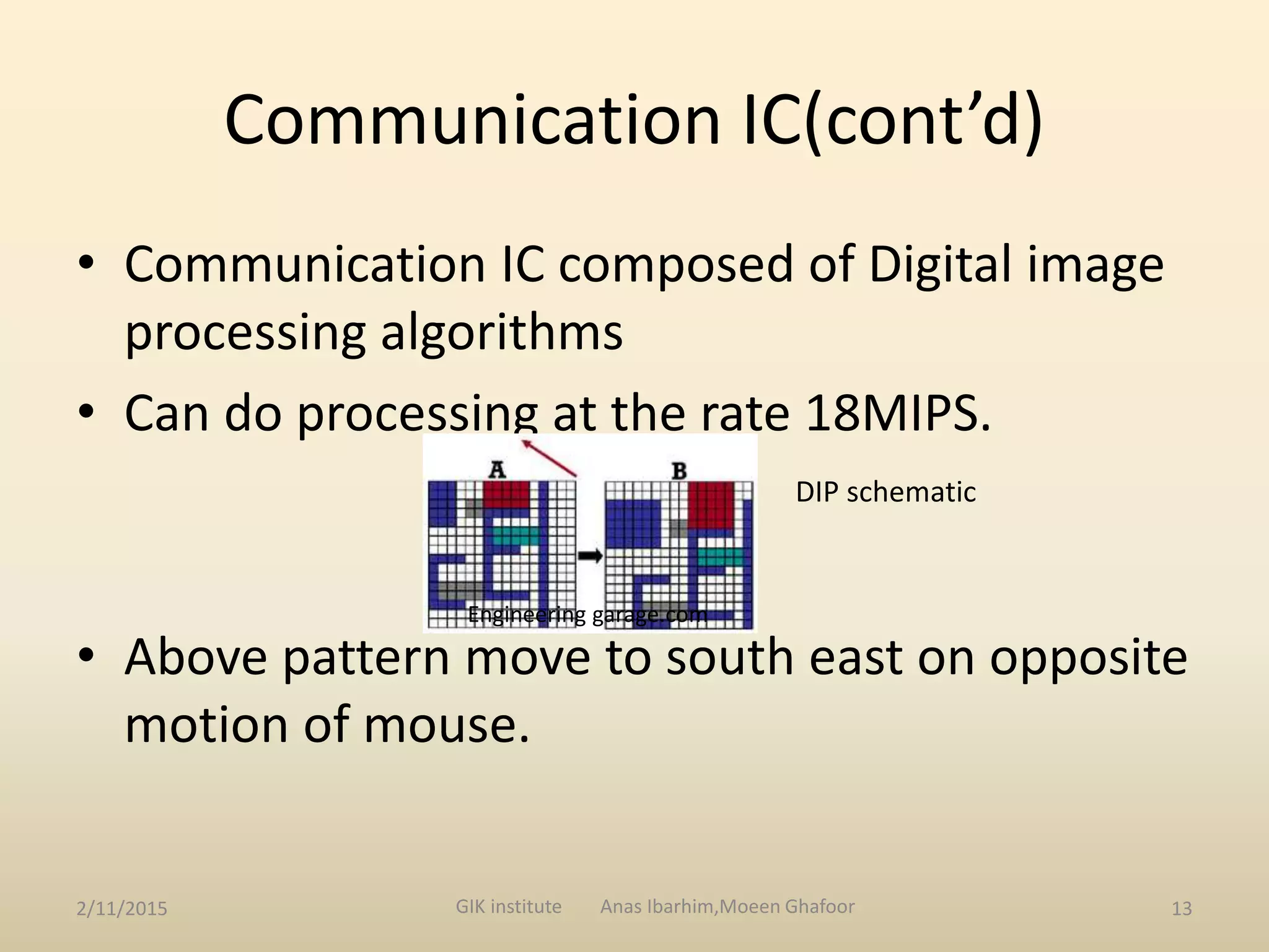 Optical mouse working principle | PPTX