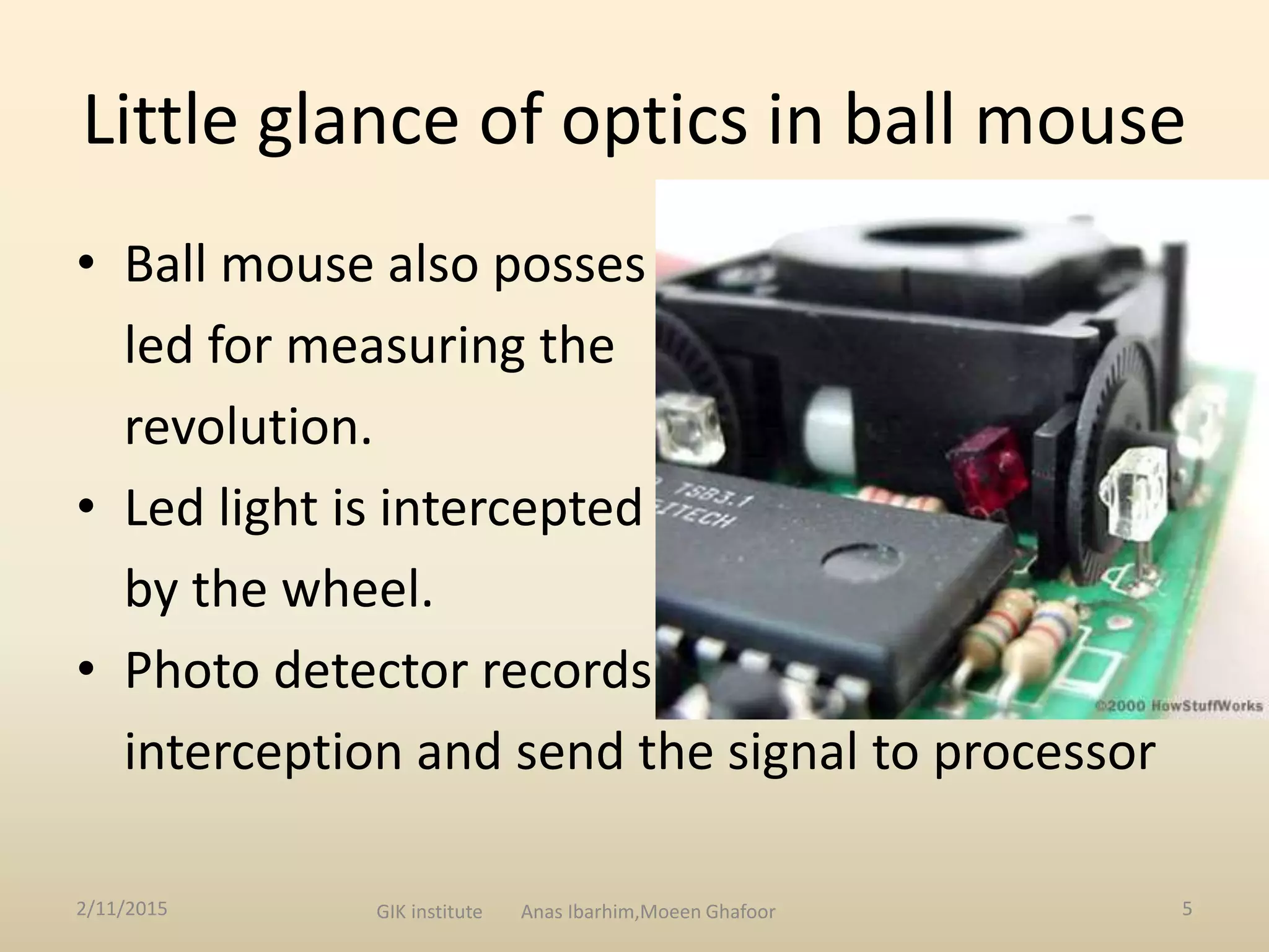 Optical mouse working principle | PPTX