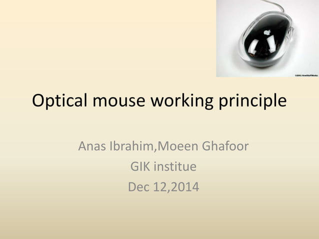 Optical mouse working principle | PPTX | Computer Peripherals | Computing