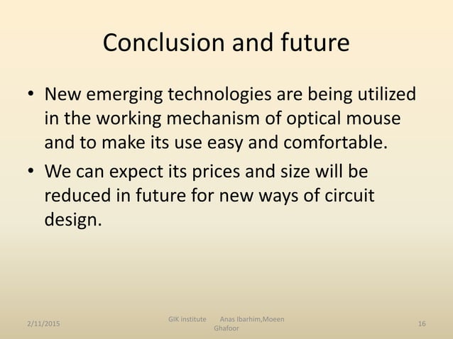 Optical mouse working principle | PPTX | Computer Peripherals | Computing