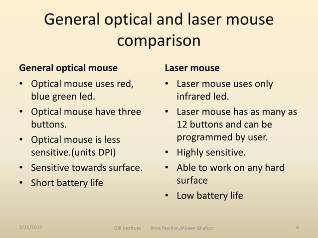 Optical mouse working principle | PPTX | Computer Peripherals | Computing