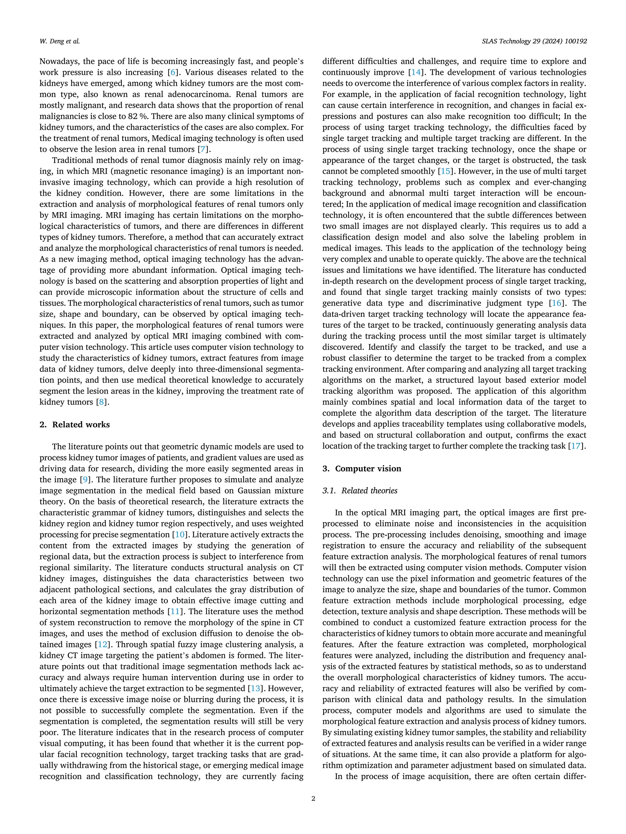 Optical MRI imaging based on computer vision for extracting and analyzing morphological features ...