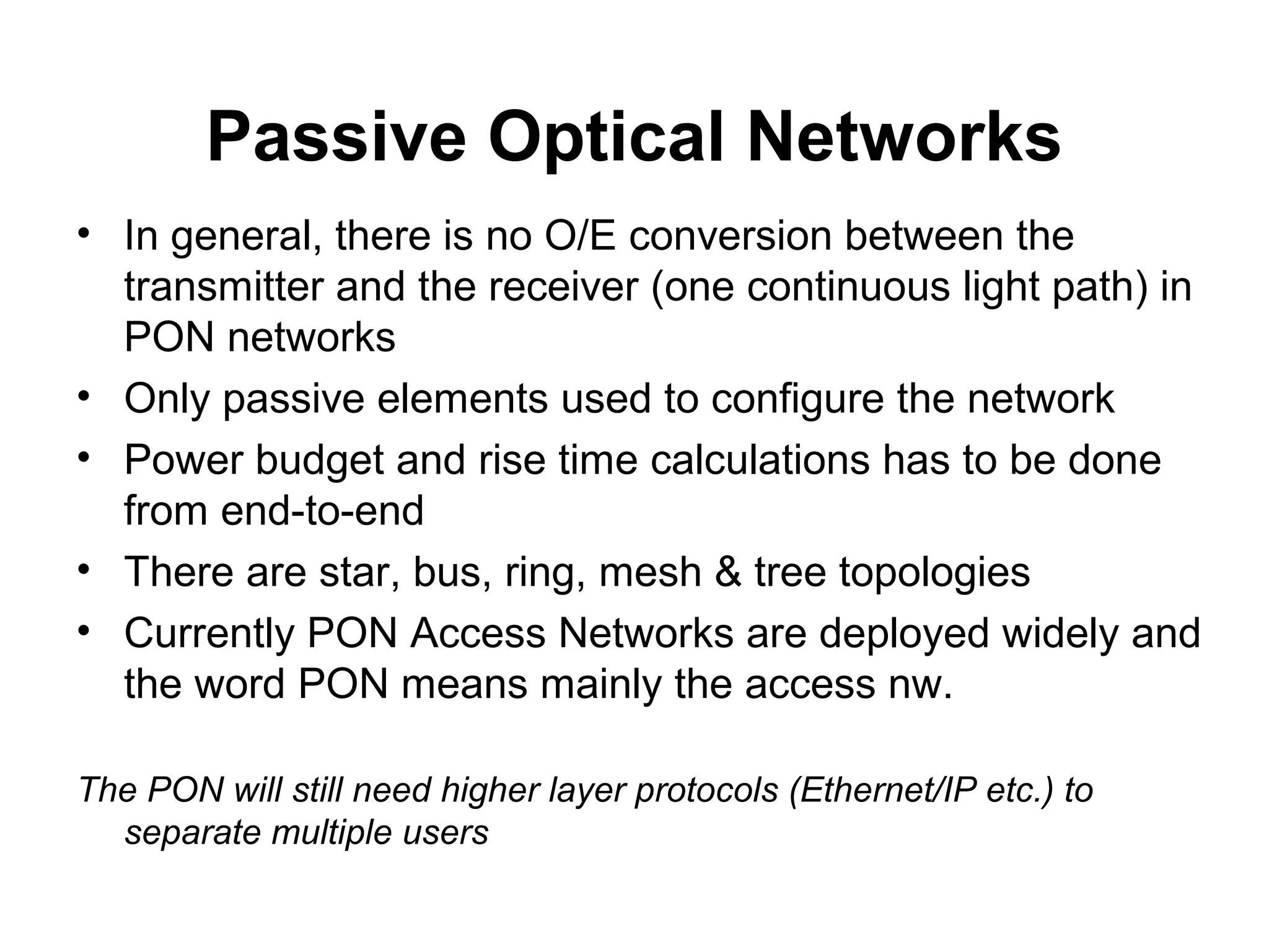 Optical network architecture | PPT