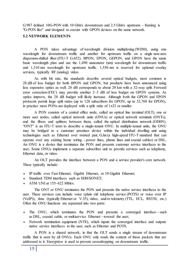 Optical network architecture | DOCX | Computer Networking | Computing