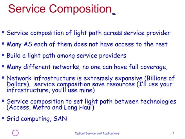 Optical Networks Infrastructure | PPT | Computer Networking | Computing