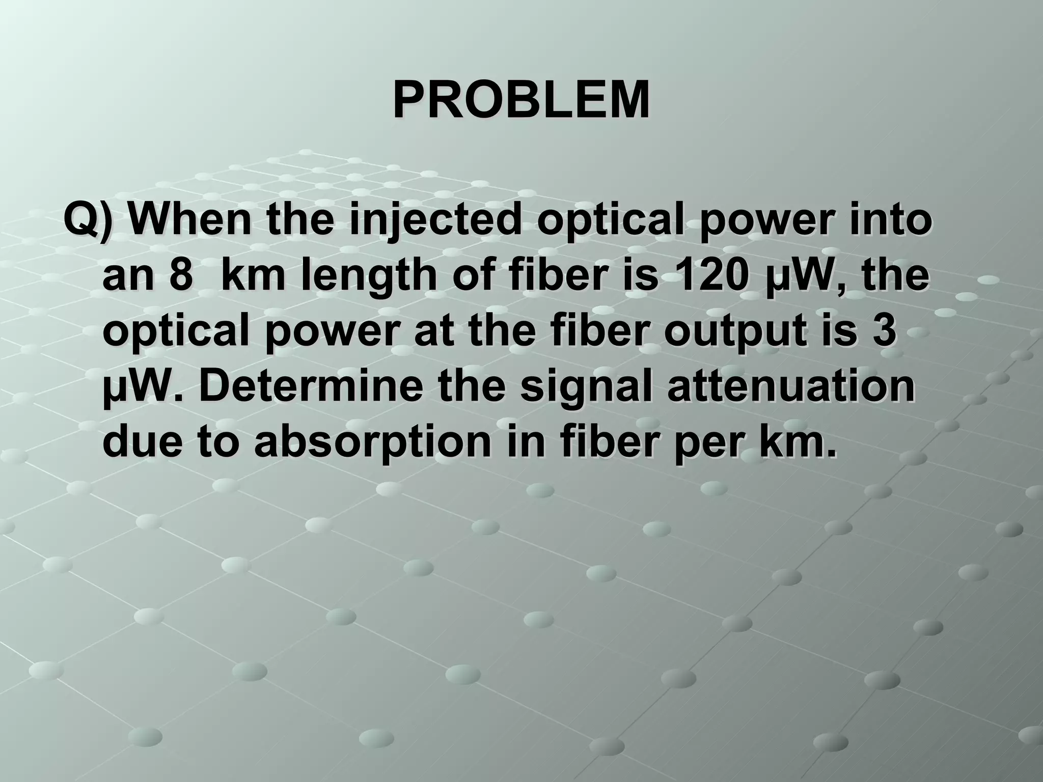 Transmission characteristics of optical fibers | PPT