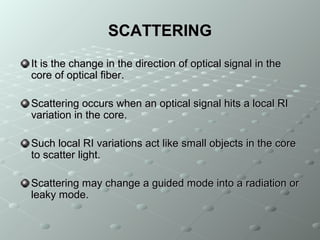 Transmission characteristics of optical fibers | PPT