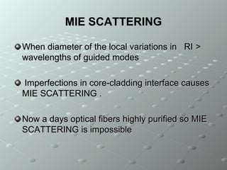 Transmission characteristics of optical fibers | PPT