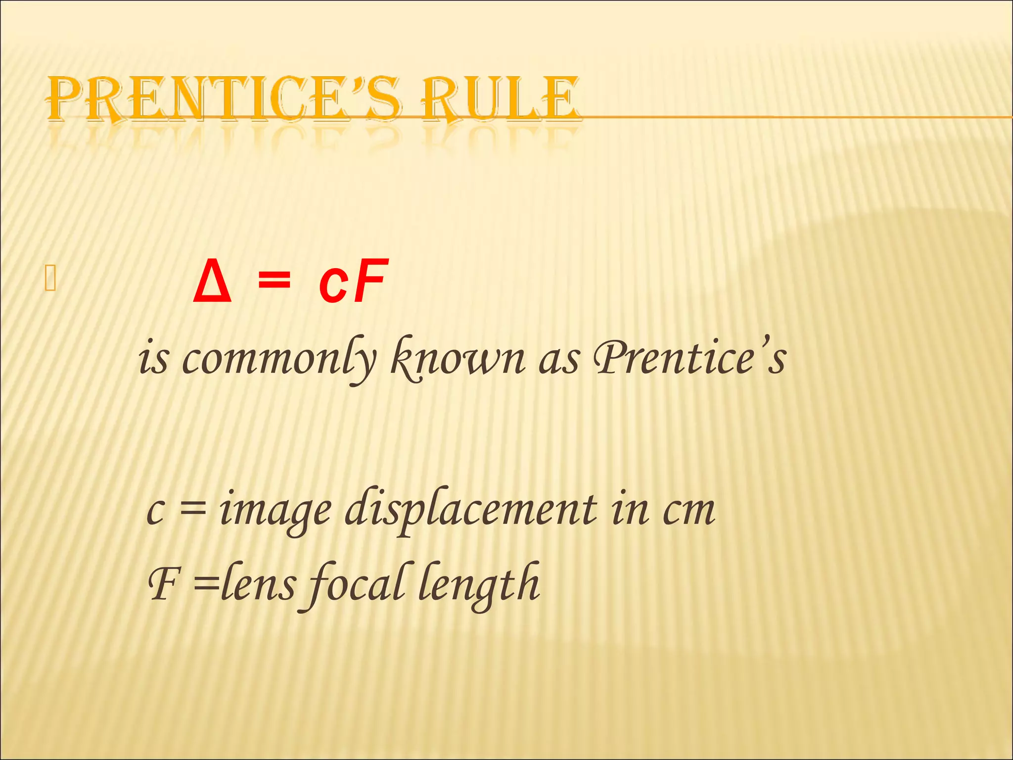 Optical prism decentration | PPT