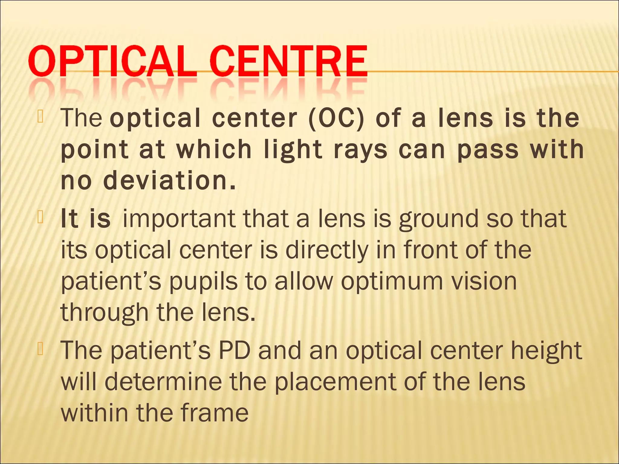 Optical prism decentration | PPT