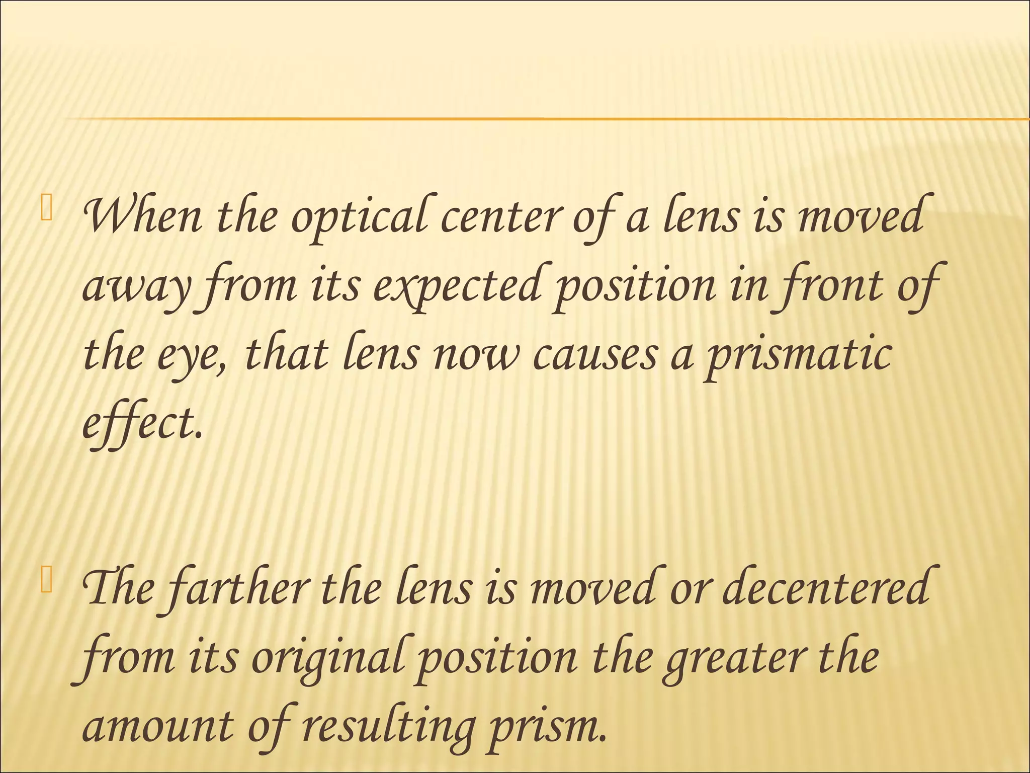 Optical prism decentration | PPT
