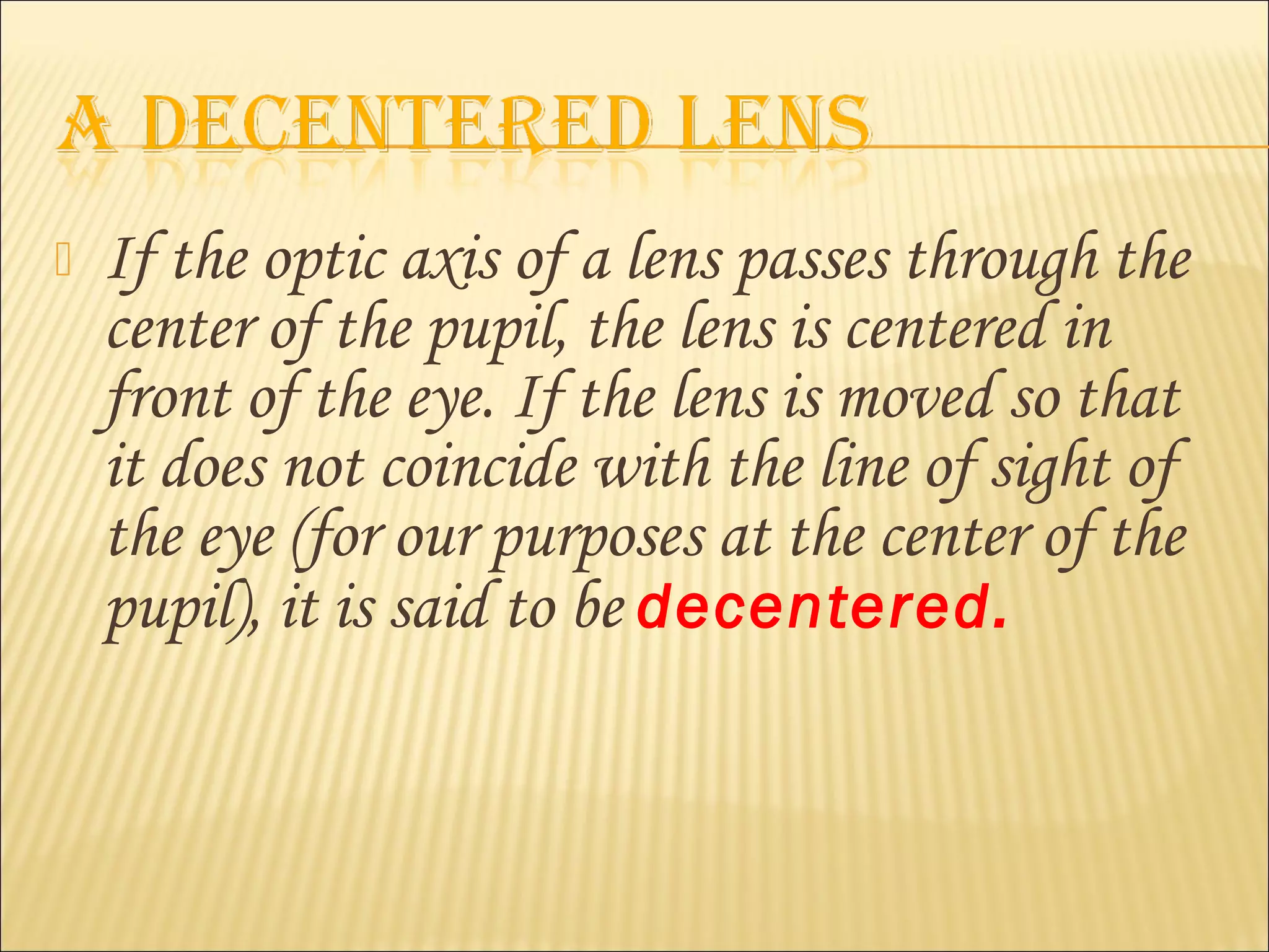 Optical prism decentration | PPT