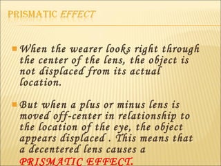 Optical prism decentration | PPT