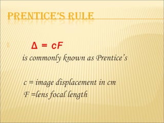 Optical prism decentration | PPT