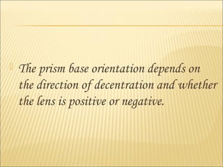Optical prism decentration | PPT