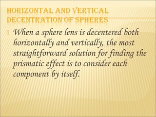 Optical prism decentration | PPT