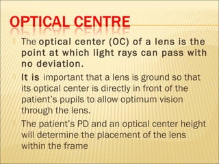 Optical prism decentration | PPT
