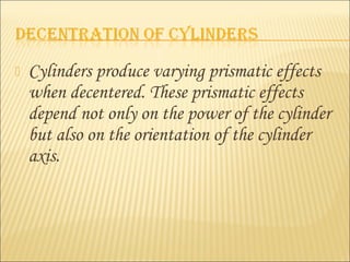 Optical prism decentration | PPT
