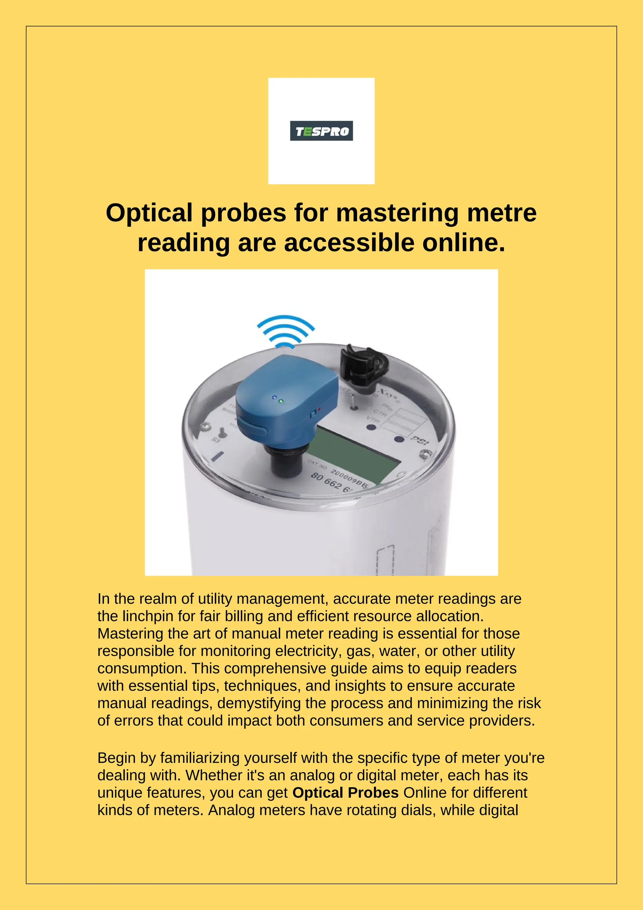 Optical probes for mastering metre reading are accessible online..pdf