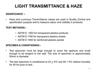 Optical properties of plastics used for evaluating transparency.ppt