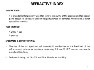 Optical properties of plastics used for evaluating transparency.ppt