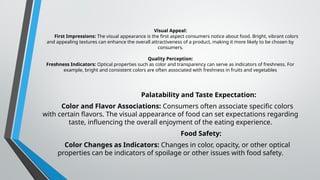 Optical Properties of Food to learn food mechanics | PPTX