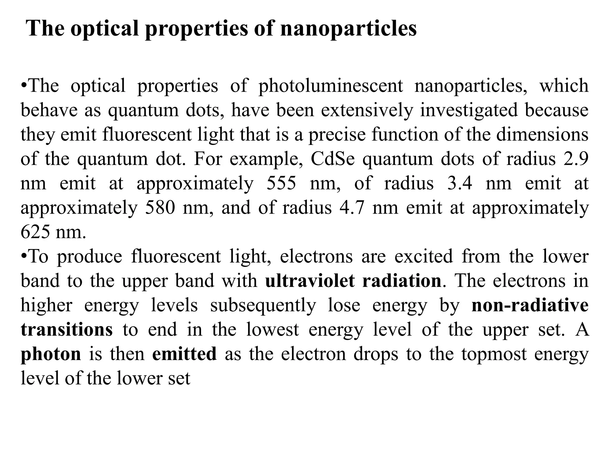 Optical properties of nanomaterials | PDF