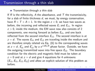 Optical properties of semiconductors ppt | PDF