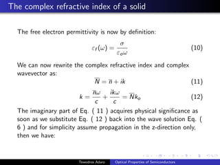 Optical properties of semiconductors ppt | PDF