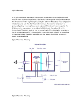 Optical Pyrometer | PDF