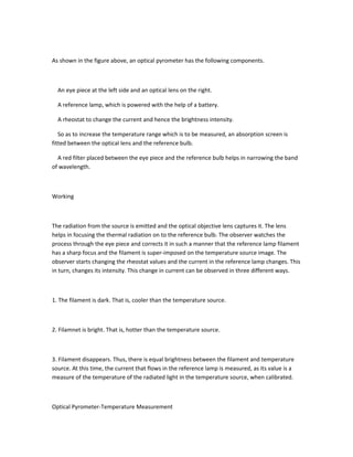 Optical Pyrometer | PDF